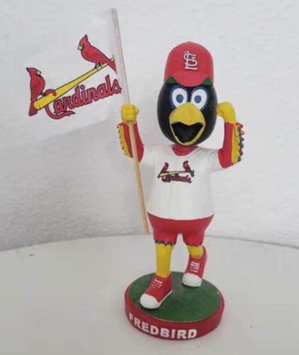 St. Louis Cardinals Fredbird Mascot With Flag Bobblehead | eBay