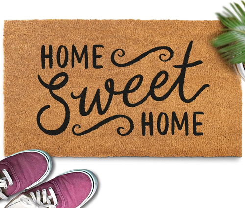 Home Sweet Home Coir Doormat 30X17 Inch, Welcome Matt Outdoor W/Non ...