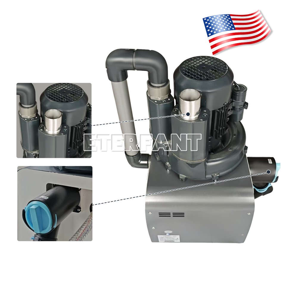 Dental Electric Suction Machine Vacuum System Semi-Dry Type Support 2-3 ...