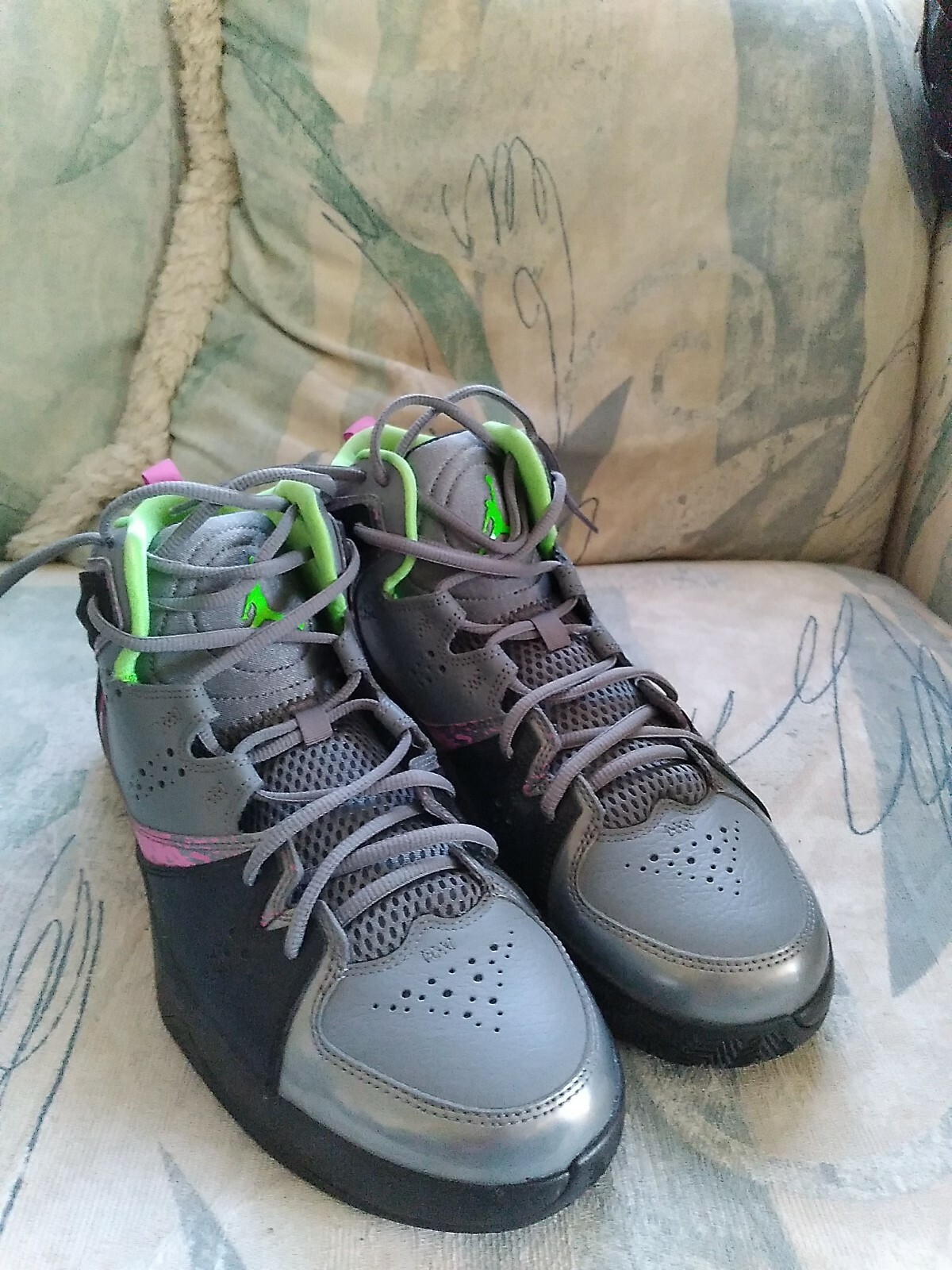 Nike Jordan Phase 23 Hoop 2 Gray Black Green Pink 602… - Gem