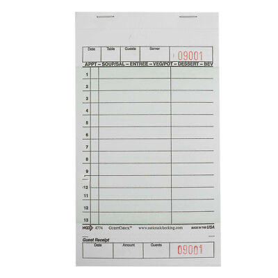 National Checking Guest Check 1 Part 4.25X7.25 (PACK OF 2500) | eBay