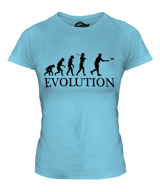 FRISBEE EVOLUTION LADIES T-SHIRT TEE TOP GIFT GIFT S DOG | eBay