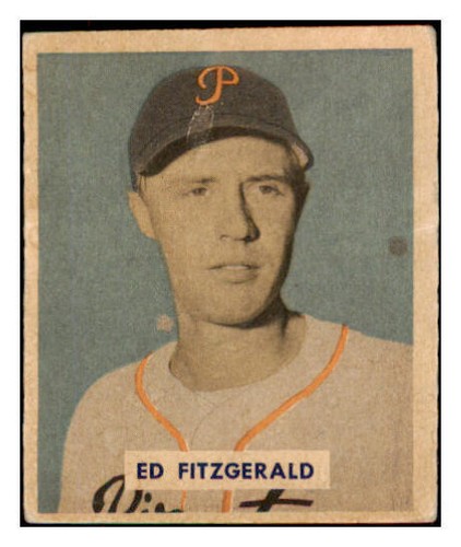 1949 BOWMAN #109 ED FITZGERALD PIRATES VG-EX SCRIPT SET BREAK 487480 | eBay