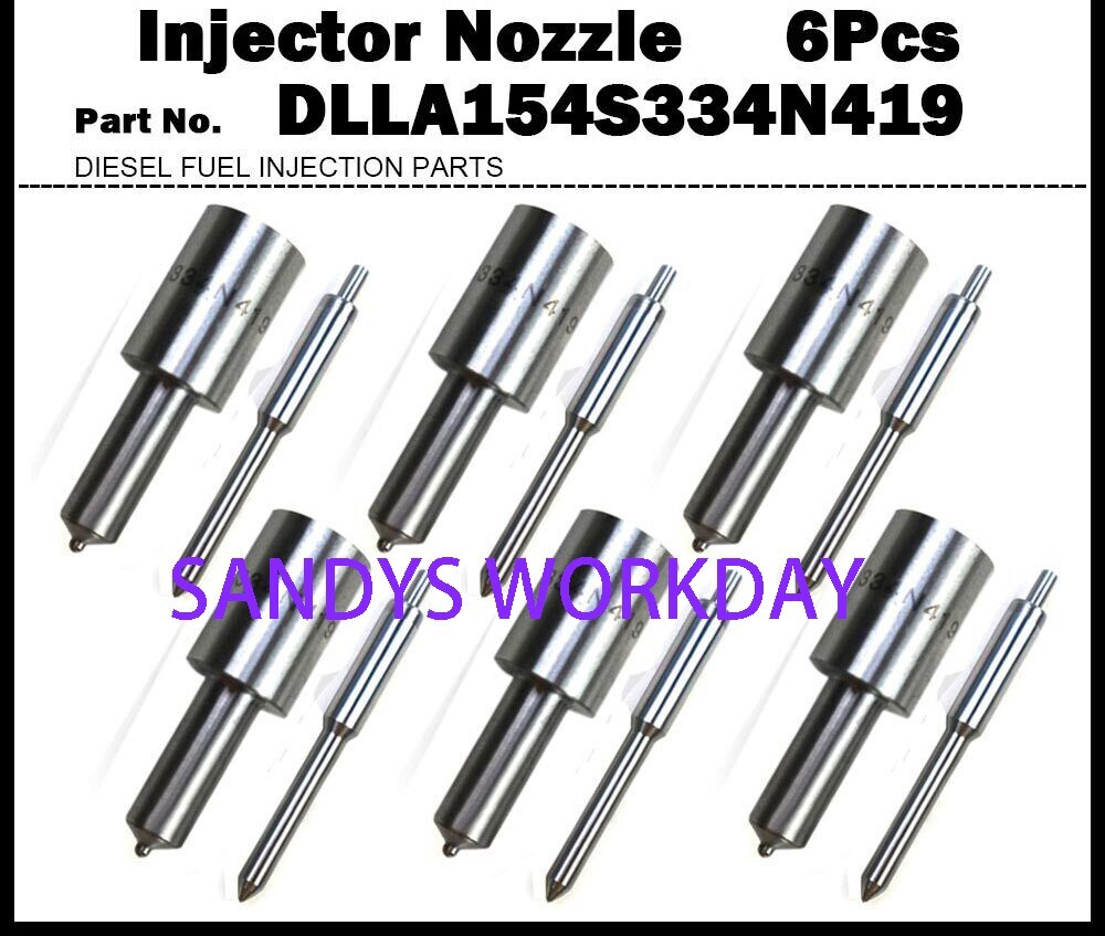 for ISUZU 6BD1 6BD1T 5.8L 6Pcs Fuel Injector Nozzle 105015-4190 ...