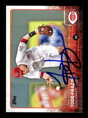 TODD FRAZIER SIGNED 2015 TOPPS #42 - ON-CARD AUTOGRAPH - CINCINNATI ...