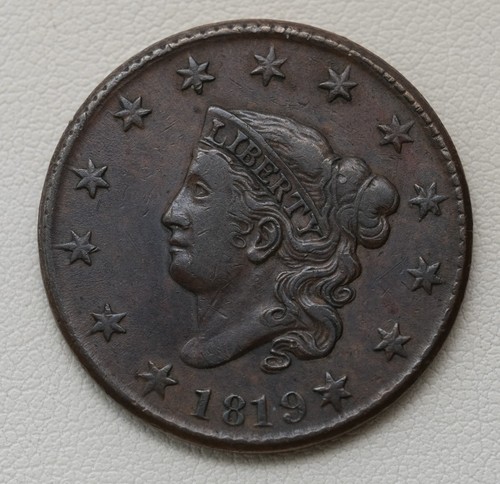 1819 Large Date Coronet Head Large Cent 1c Coin /T99 | eBay