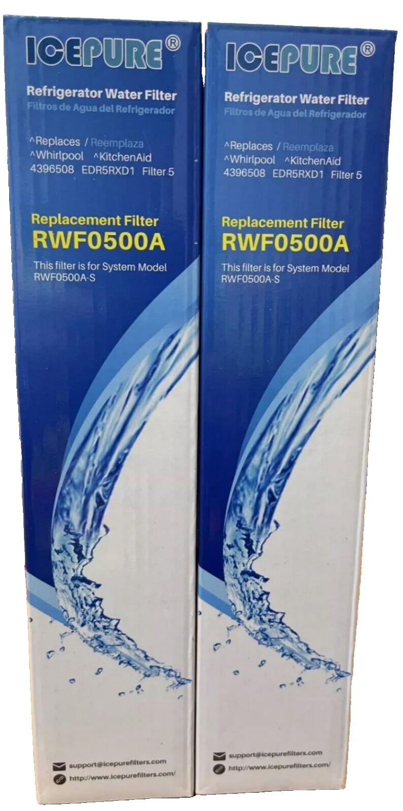 2x IcePure Replacement Filter RWF0500A-S 4396508 EDR5RXD1 Filter 5 ...