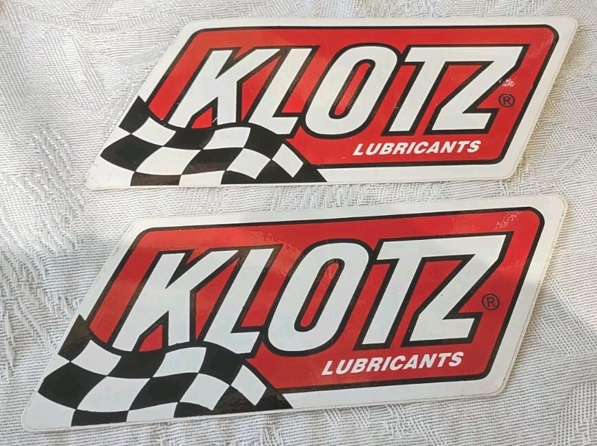 2 KLOTZ LUBRICANTS Sticker Decal Original Old stock Drag | eBay