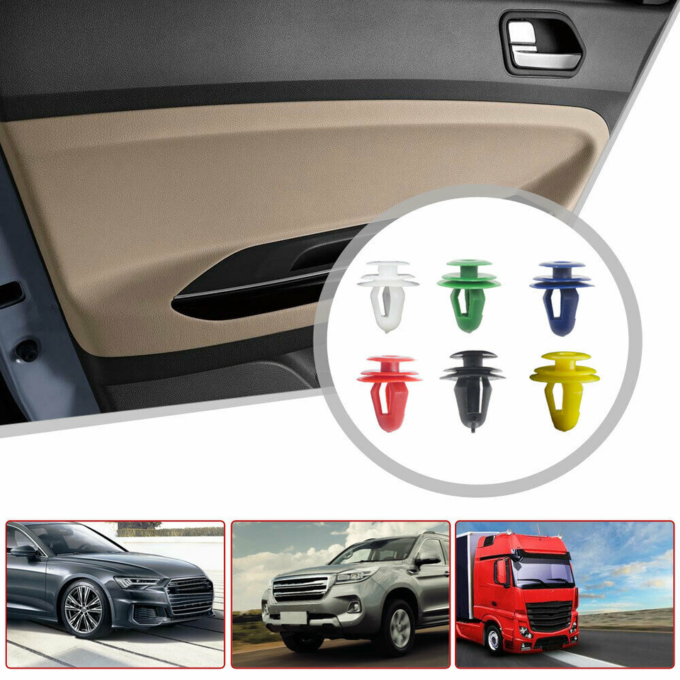 50PCS Auto Door Panel Clips Fixing Fastener 9mm Hole Car Interior Trim ...