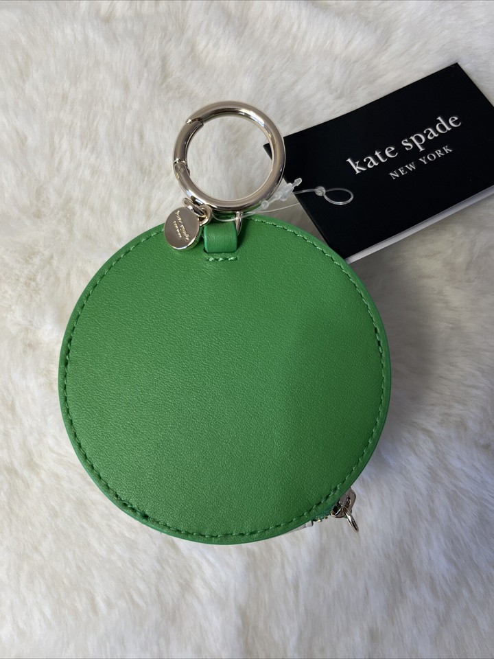 NWT Kate Spade Tee Time Golf Leather Coin Purse White Green Leather | eBay