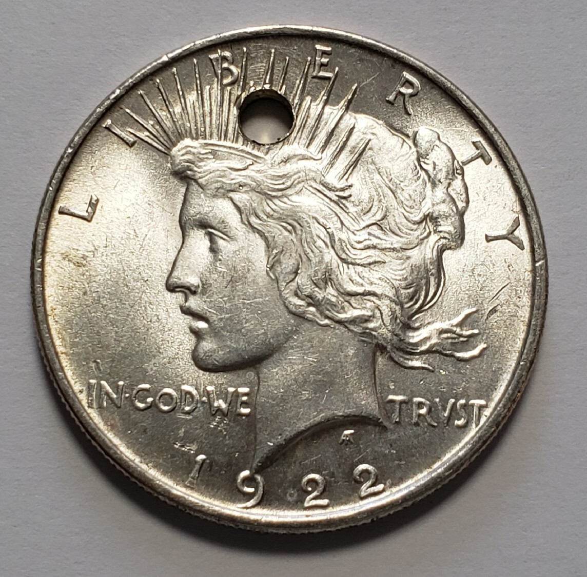 1922 $1 Silver Peace Dollar - BU - Holed - SKU-D4470 | eBay