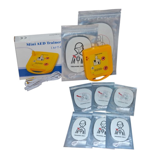 Mini AED Trainer Emergency First Aid Training Automatic Device + 6pairs ...