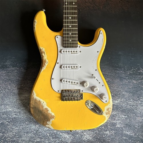 in stock aged yellow electric guitar heavy relics custom shop 6 strings ...