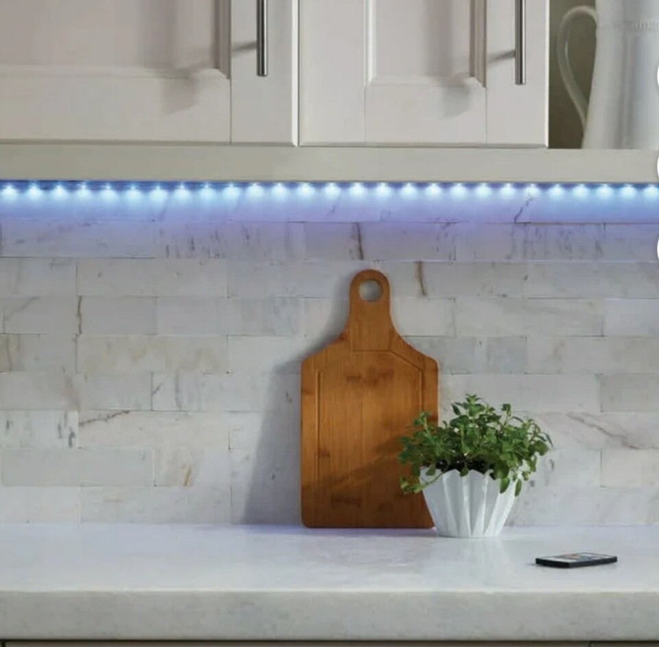 Better Homes & Gardens 16 ft LED Flat Strip Light Soft White Indoor ...