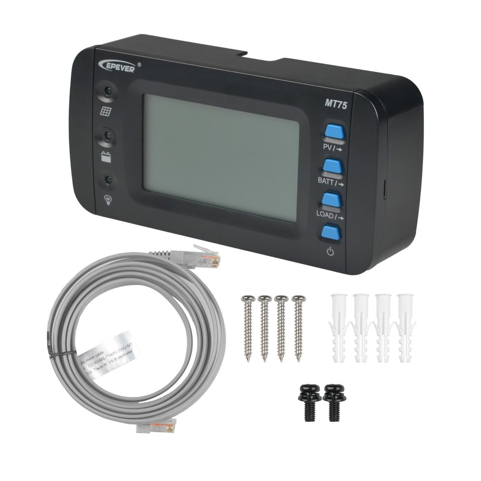 Remote Meter MT75 Monitor EPEVER Solar Controller And Inverter On One ...
