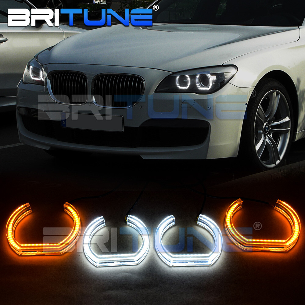 Angel Eye LED Halo Lights Turn Signal For BMW F01 F02 F03 F04 740i 750i ...