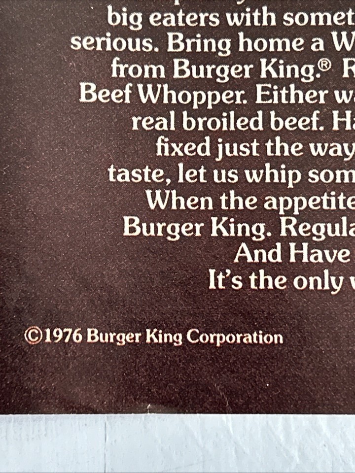 1976 BURGER KING MAGAZINE ADVERTISEMENT AFRICAN AMERICAN FAMILY | eBay