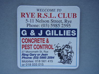 WELCOME TO RYE R.S.L. CLUB G & J GILLIES CONCRETE & PEST CONTROL ...