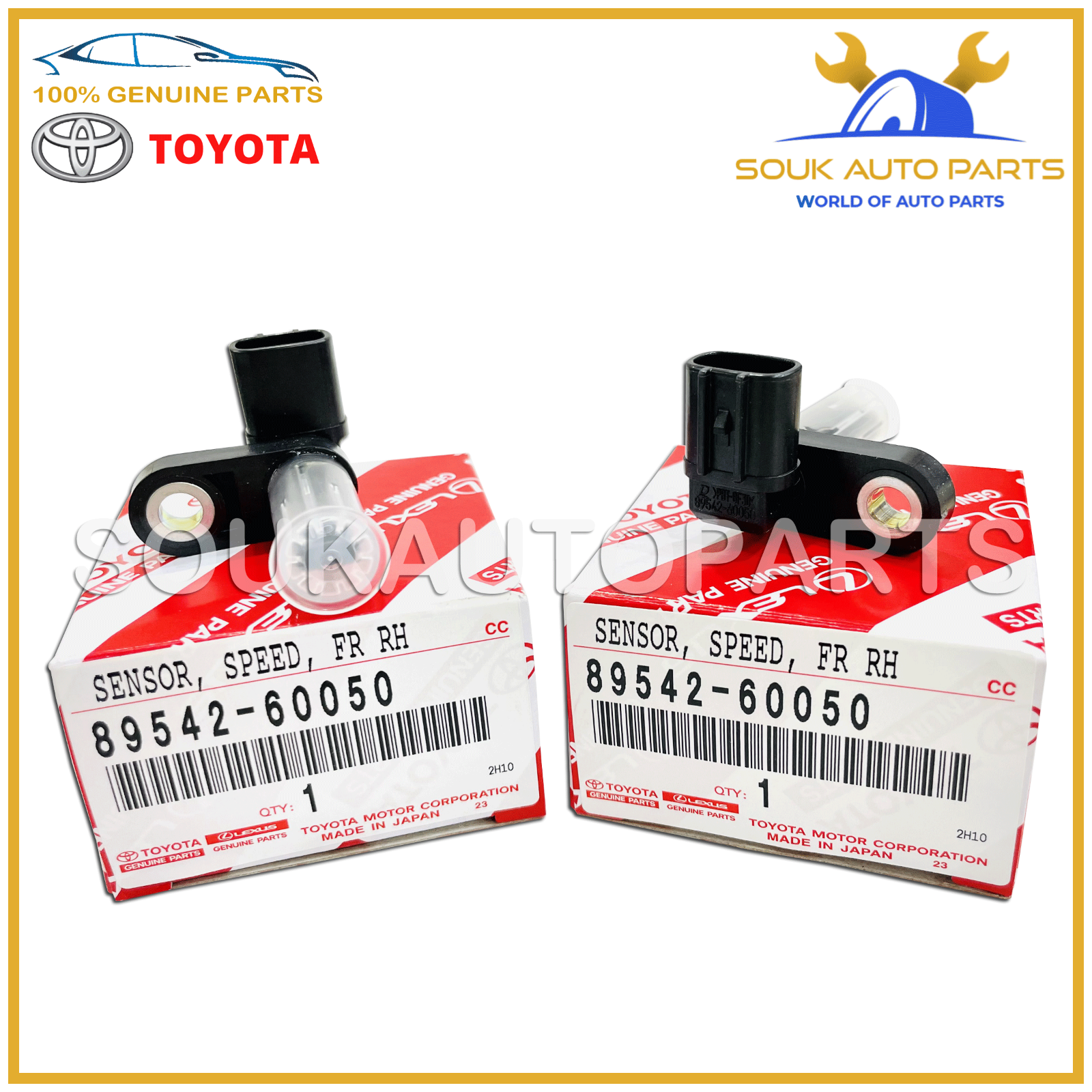 89542-60050 Genuine Toyota SENSOR SPEED RIGHT FRONT & REAR (2Pcs ...