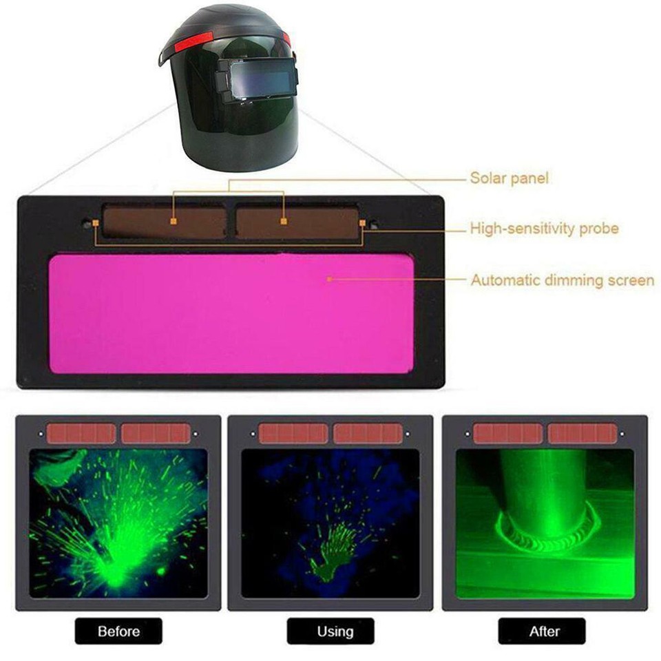 Welding Helmet Lens Solar Auto Darkening Welding Helmet Mask Lens ...