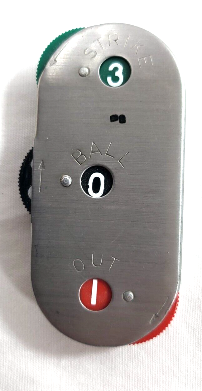 Vintage Baseball Umpire Counter Clicker Ball Strike Out-Premier ...