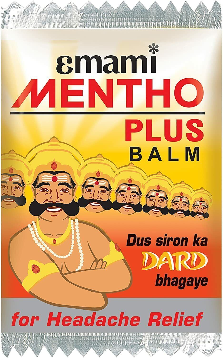 Emami Mentho Plus Headache Balm for Headache Relief 9ml/0.30 fl oz ...