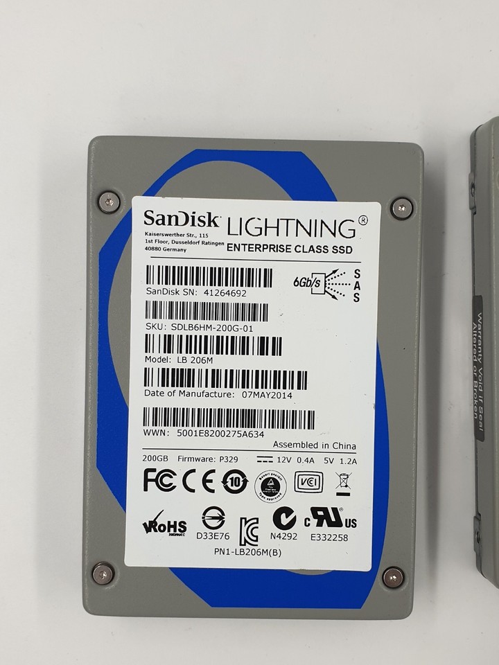3X SanDisk Lightning 200GB 6Gbps 2.5" SAS Server SSD SDLB6HM-200G-01 | eBay