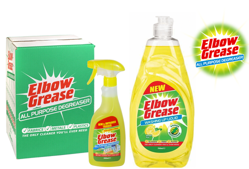 Elbow Grease range Washing Up Liquid {600ml} & Degreaser Spray {500ml ...