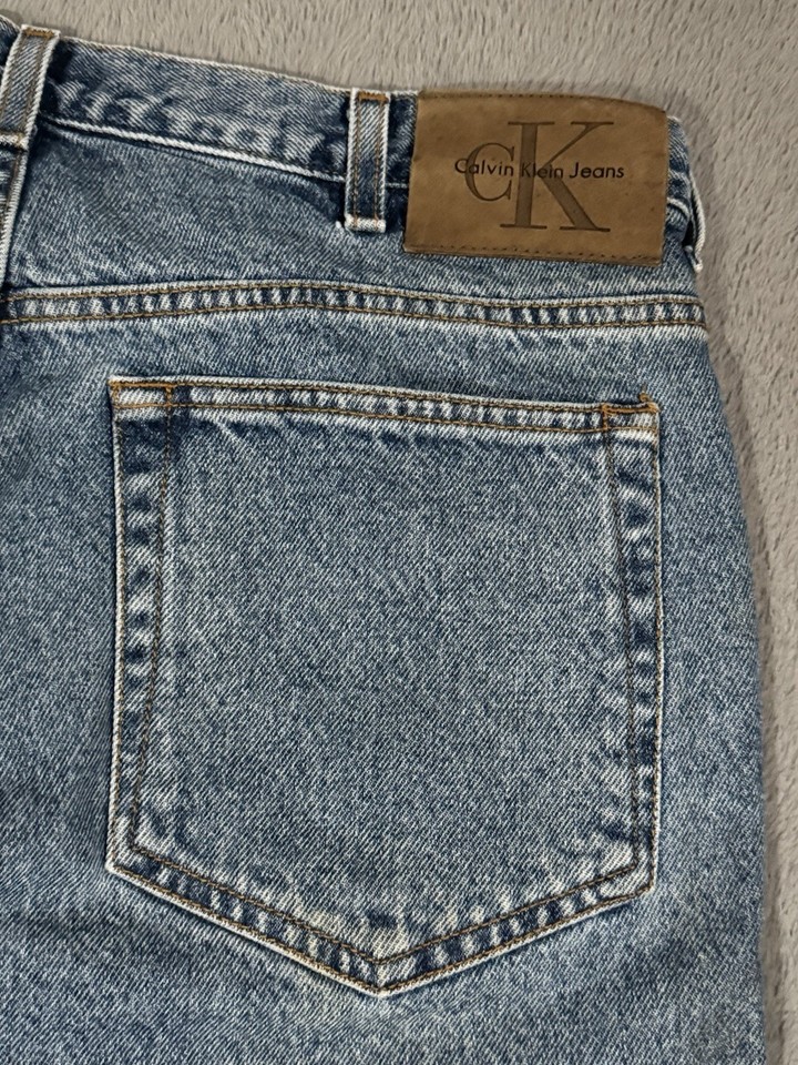 Calvin Klein CK Vtg Stone Wash Blue Jeans Denim Pants W36 L34 Baggy ...