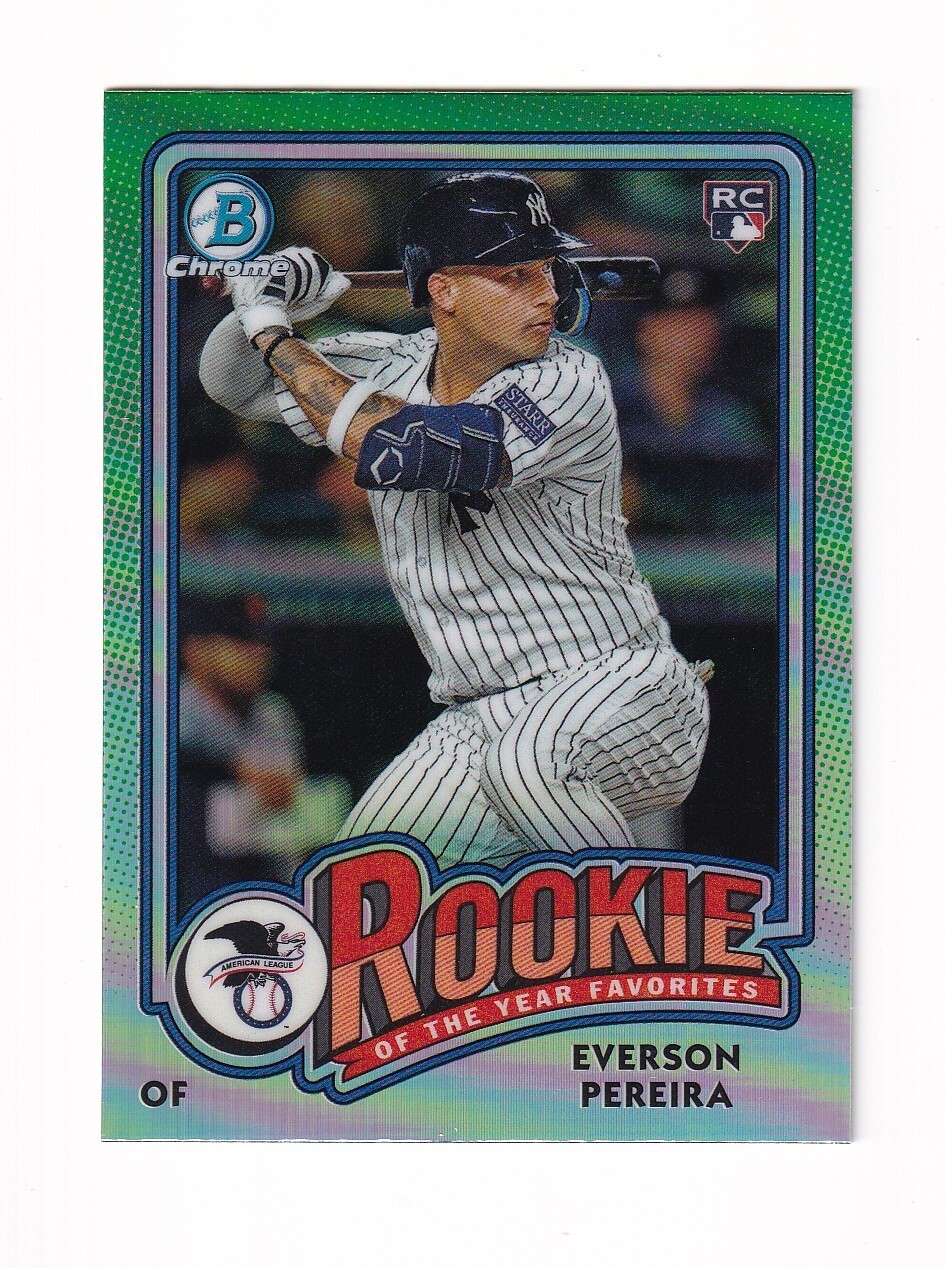 2024 BOWMAN BASEBALL EVERSON PEREIRA ROOKIE OF THE YEAR FAVORITES CARD ...