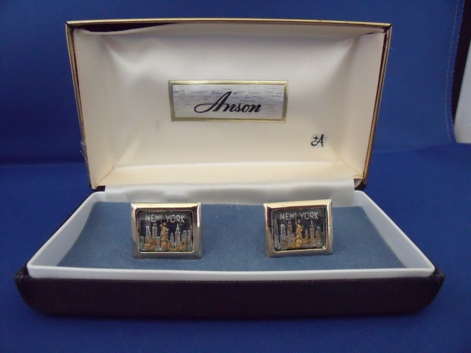 Vintage Anson New York City Skyline Cufflinks in Orig… - Gem