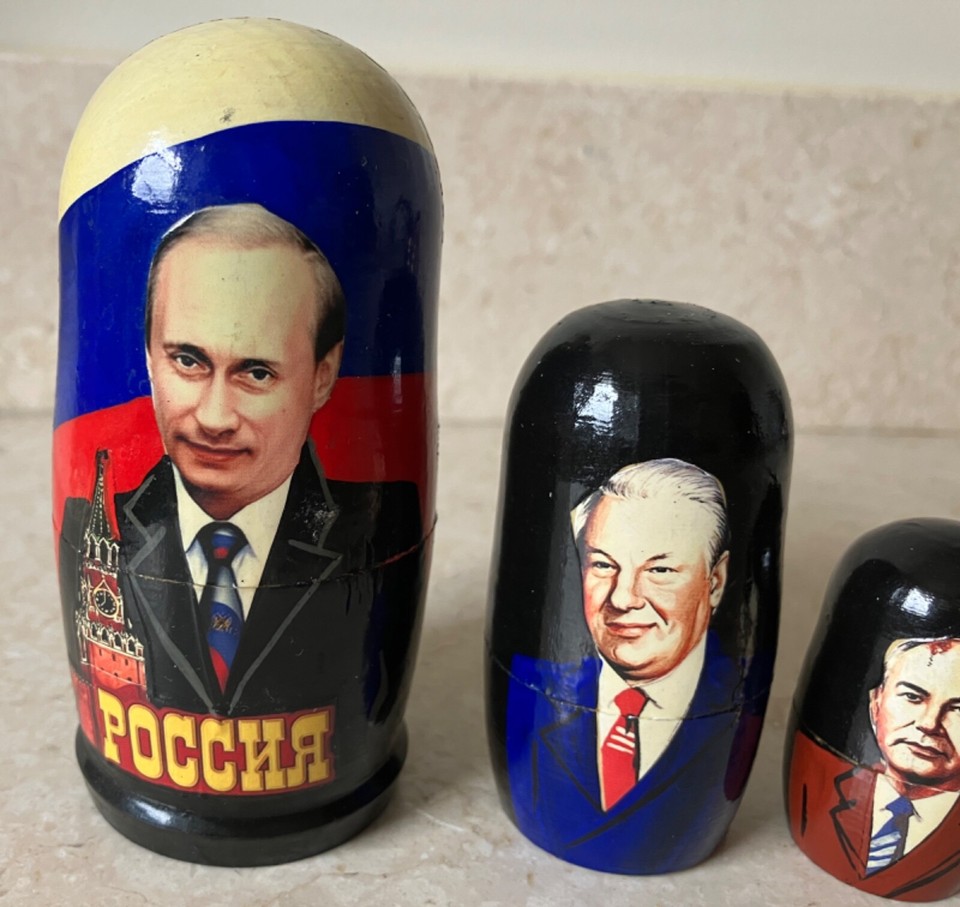 Vintage 4" Russian Presidents and Leaders Nesting Doll 5 Piece Putin ...