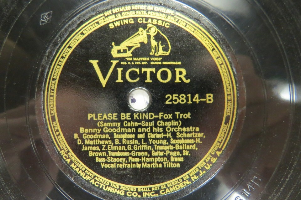 Benny Goodman & Orch. -VICTOR 25814 - Ti-Pi Tin & Please Be Kind | eBay