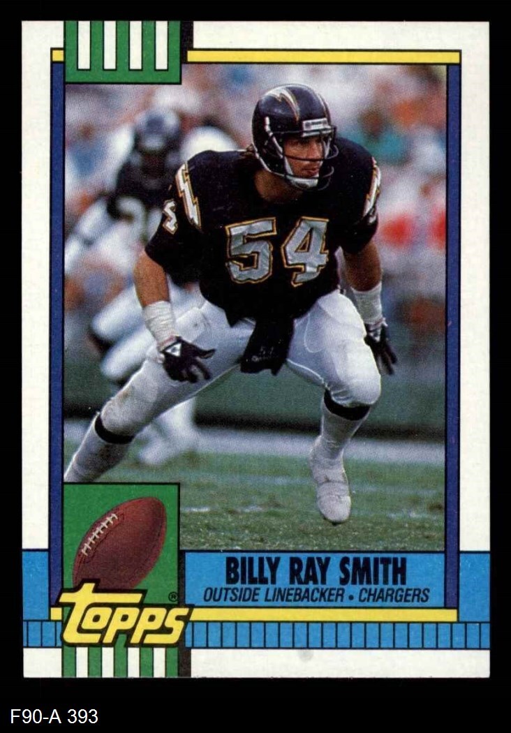 1990 Topps #393 Billy Ray Smith Chargers Arkansas 8 - NM/MT F90T-A 393 ...