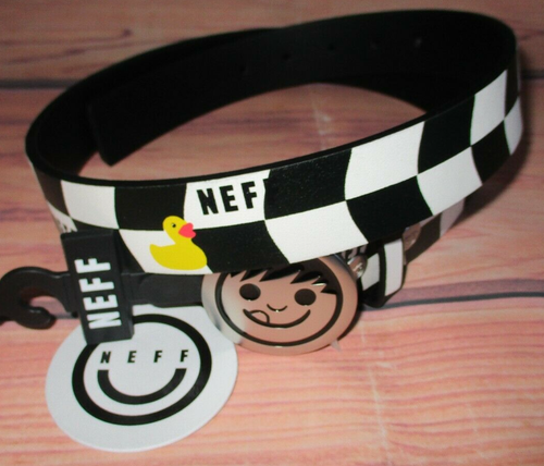 MENS NEFF CHECKED BLACK WHITE BELT SIZE S (30/32) | eBay
