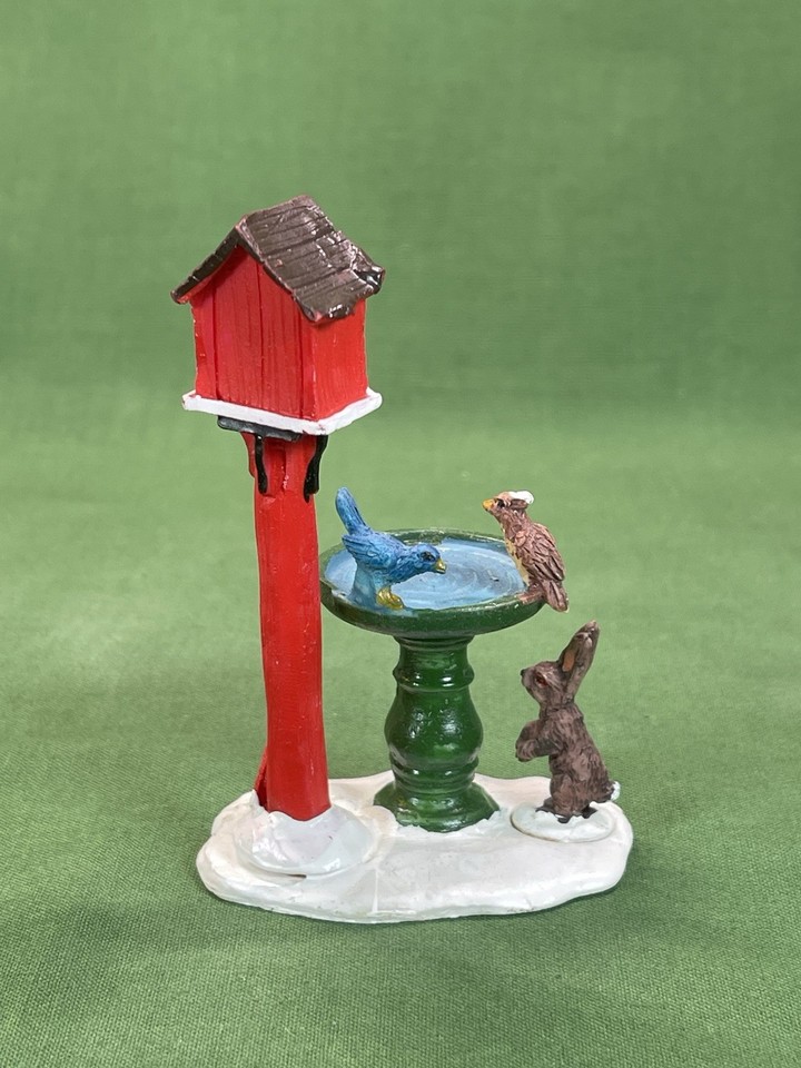 Lemax Christmas Village DEER FOUNTAIN Bird Bath 14355 | eBay