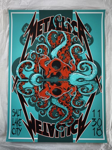 Metallica Salt Lake City Live Concert Poster Original Serigraphy Print ...