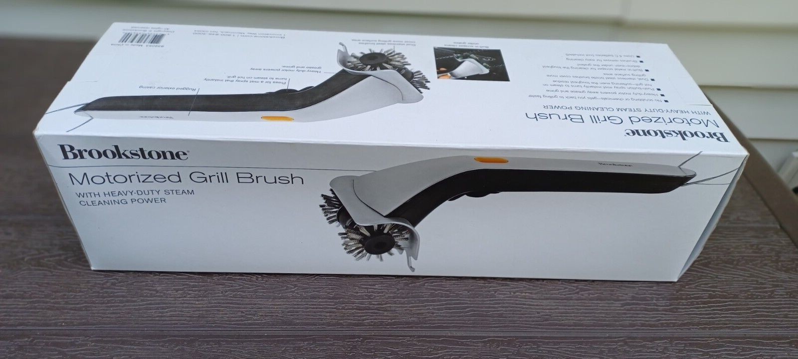 Brookstone Motorized Grill Brush w/ Heavy Duty Steam Cleaning Power ...