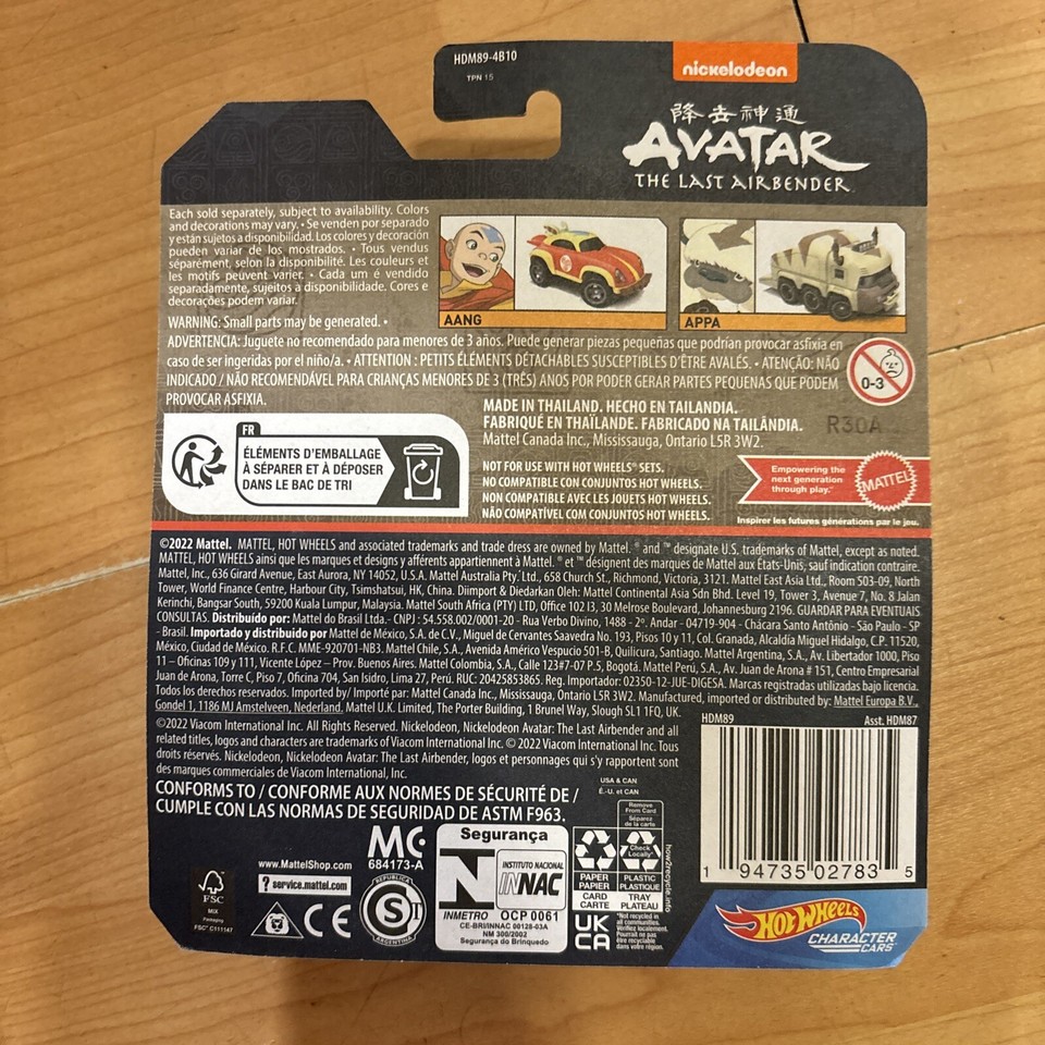 Hot Wheels Avatar: The Last Airbender Appa Character Car, 1:64 Scale | eBay