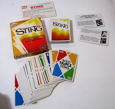Vintage 1984 International Games Sting Card Game | eBay