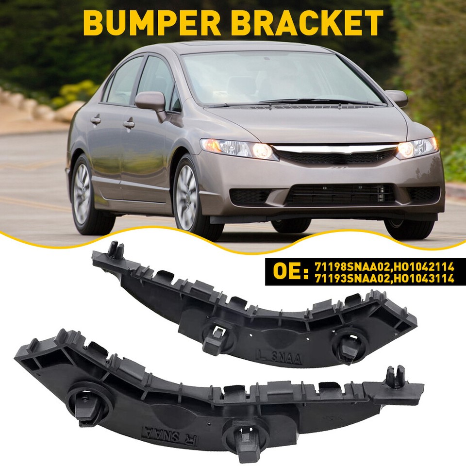 FIT HONDA CIVIC SEDAN 2006-11 FRONT BUMPER FENDER BRACKET CLIPS SPACER ...