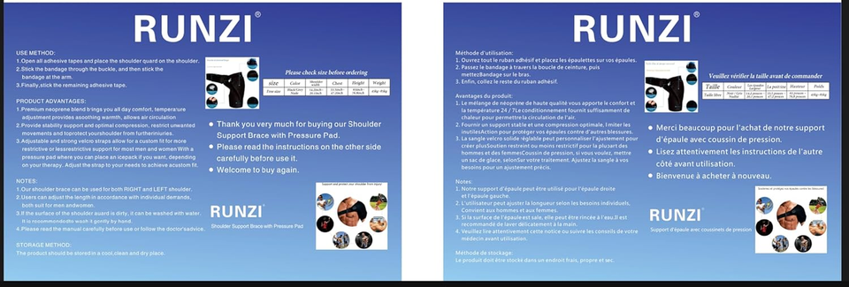 Shoulder Support Brace with Pressure Pad for Men Women, Adjustable ...