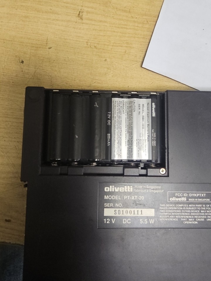 Rare Vintage Olivetti Quaderno Personal Computer Model PT-XT-20-- 100% ...