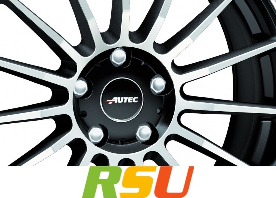 Autec Typ L - Lamera schwarz matt poliert 8x18" ET38 LK5 112 ML 70 ...