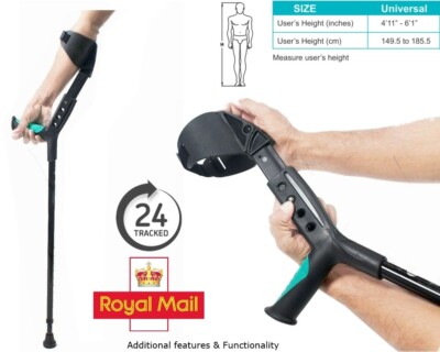 Adjustable Underarm Forearm Elbow Crutches Walking Stick (( Single ...