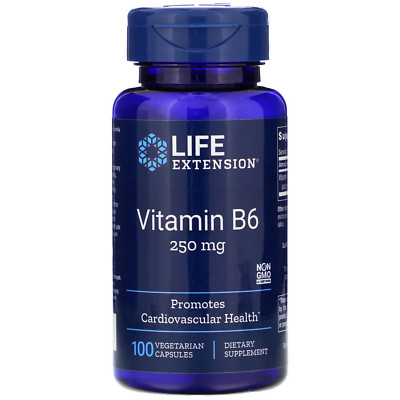 Life Extension, Vitamin B6, 250 mg, 100 Vegetarian Capsules | eBay