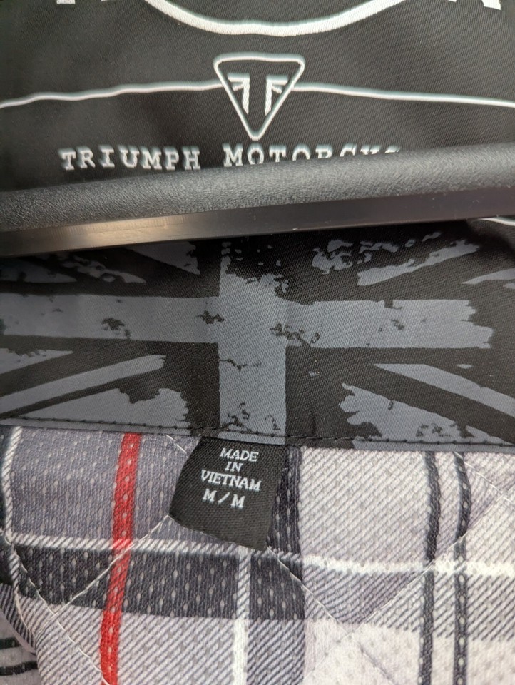 BARBOUR X TRIUMPH LEATHER MOTORCYCLE JACKET - M - RETAILS FOR £495 ...