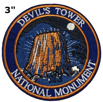 DEVIL'S TOWER National Park Patch Embroidered Hook Loop Applique Nature Badge | eBay
