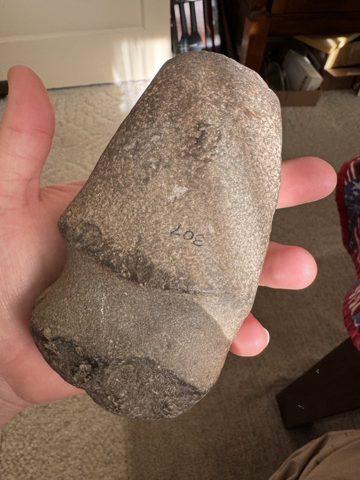 Native American Prehistoric Fluted Top Stone Axe Celt Artifact NY US ...