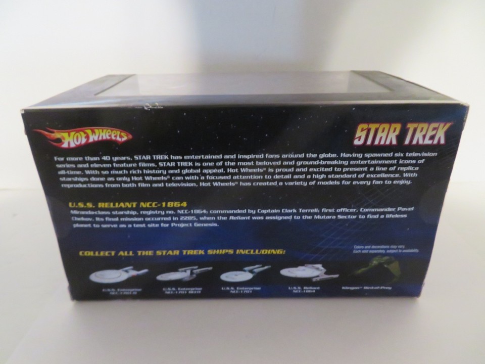 Hot Wheels Star Trek USS Reliant NCC-1864 Battle Damaged 2008 MISB | eBay